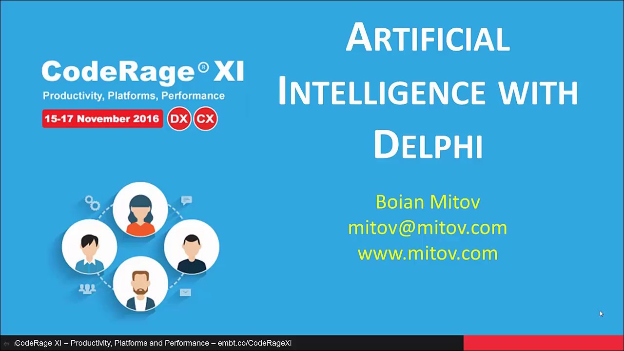 Artificial Intelligence with Delphi & C++Builder with Boian Mitov ...