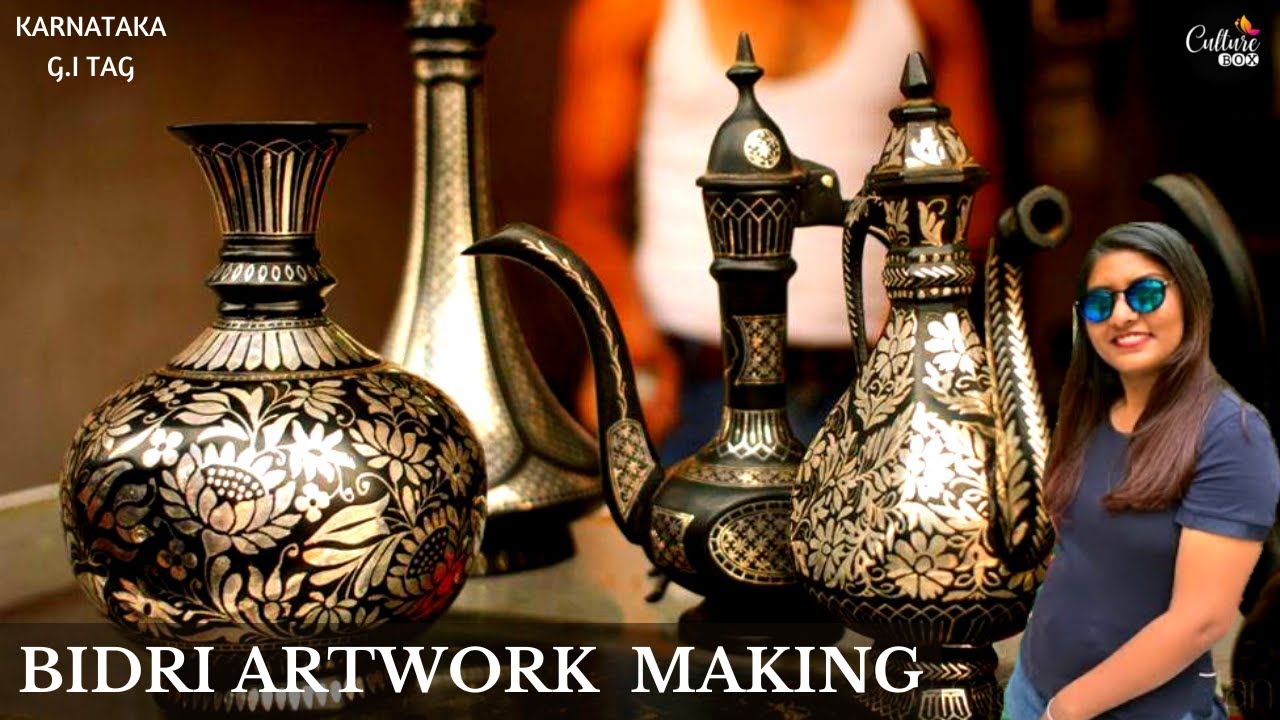 Bidri Handicraft Karnataka - 100% Original Silver Wire Inlay in Bidri ...