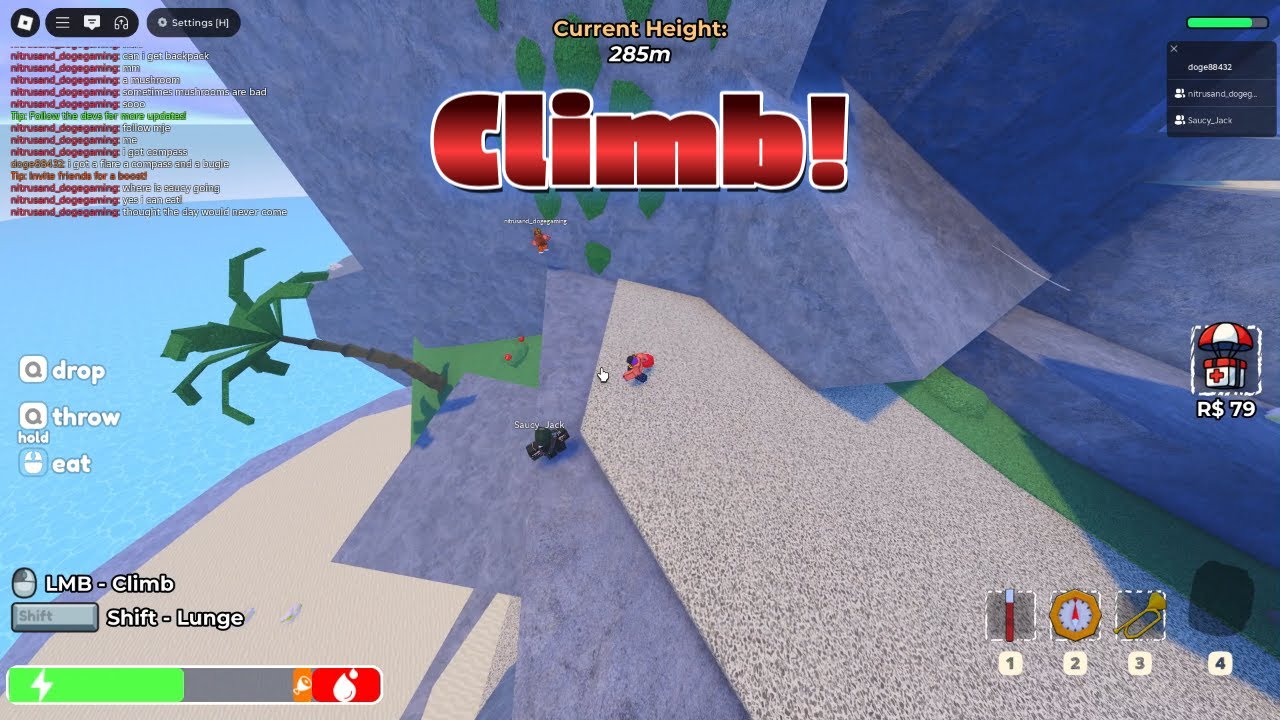 Climbing Up A Mountain In Roblox Climb! - YouTube