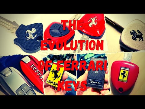 Six types of Ferrari keys (1995 - 2020)