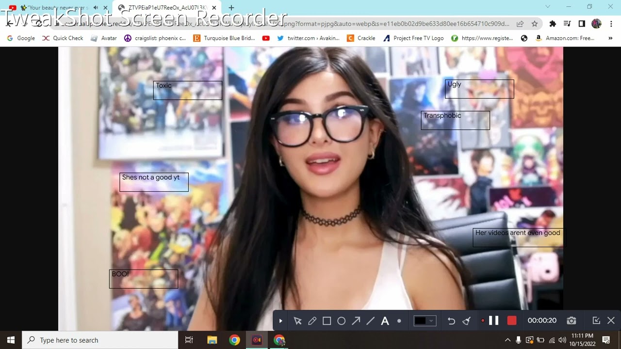 Your beauty never ever scared me Sssniperwolf - YouTube