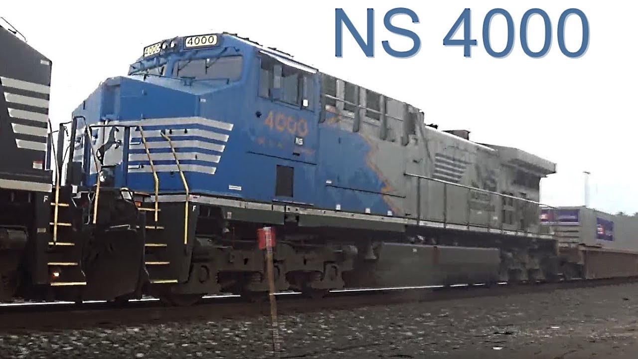 NS 4000, Train Stops in Front of Me| Railfanning Leetonia, Ohio - YouTube