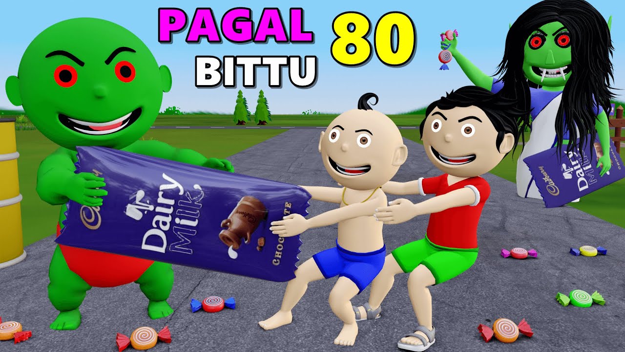 Pagal Bittu Sittu 80 | Chocolate Wala Cartoon | Bittu Sittu Toons ...