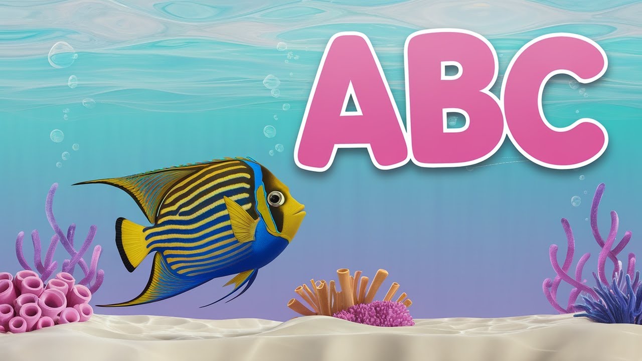 Learn the ABC with Cute Fish | Letters A-F | Nursery Rhymes | KIDS EDU ...