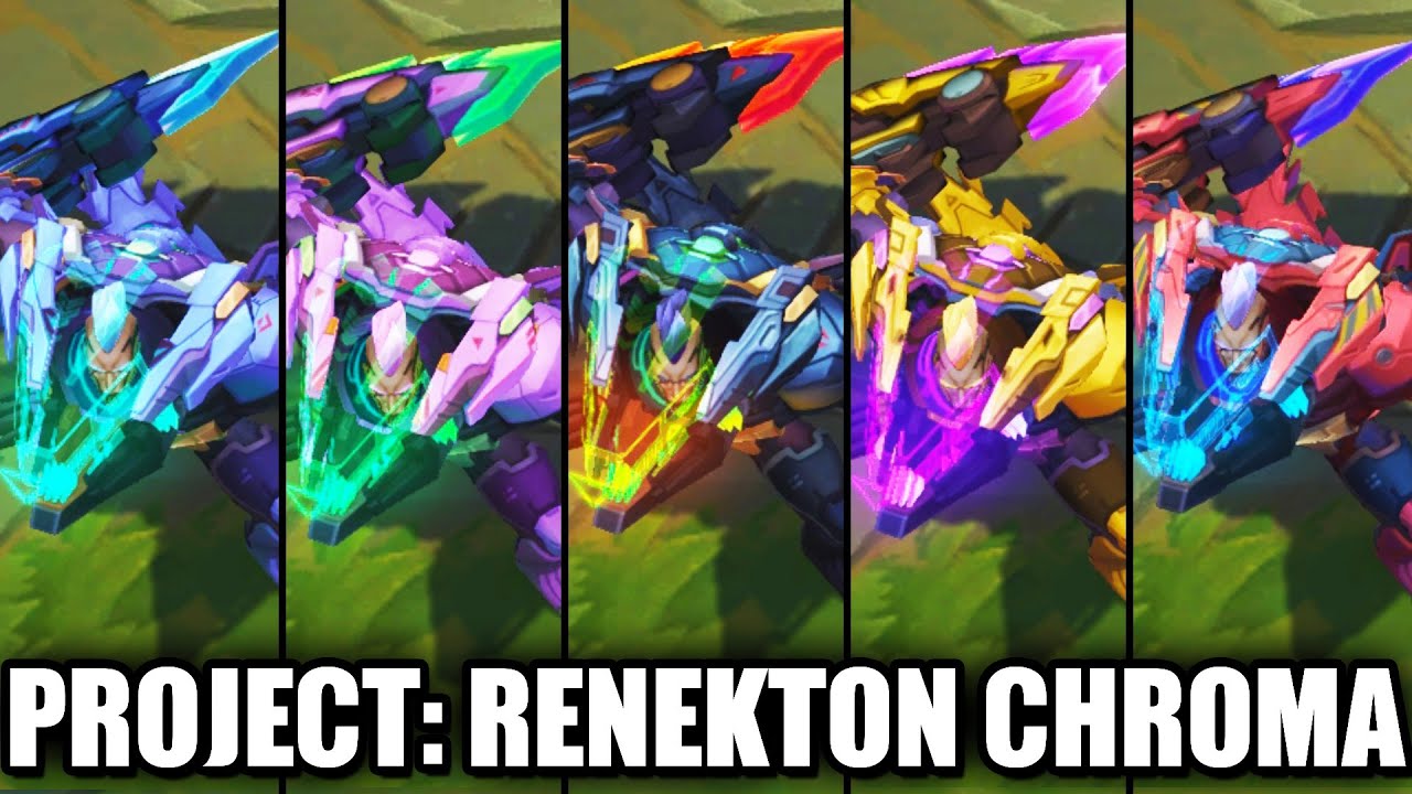 All Legendary PROJECT Renekton Chroma Skins Spotlight (League of ...