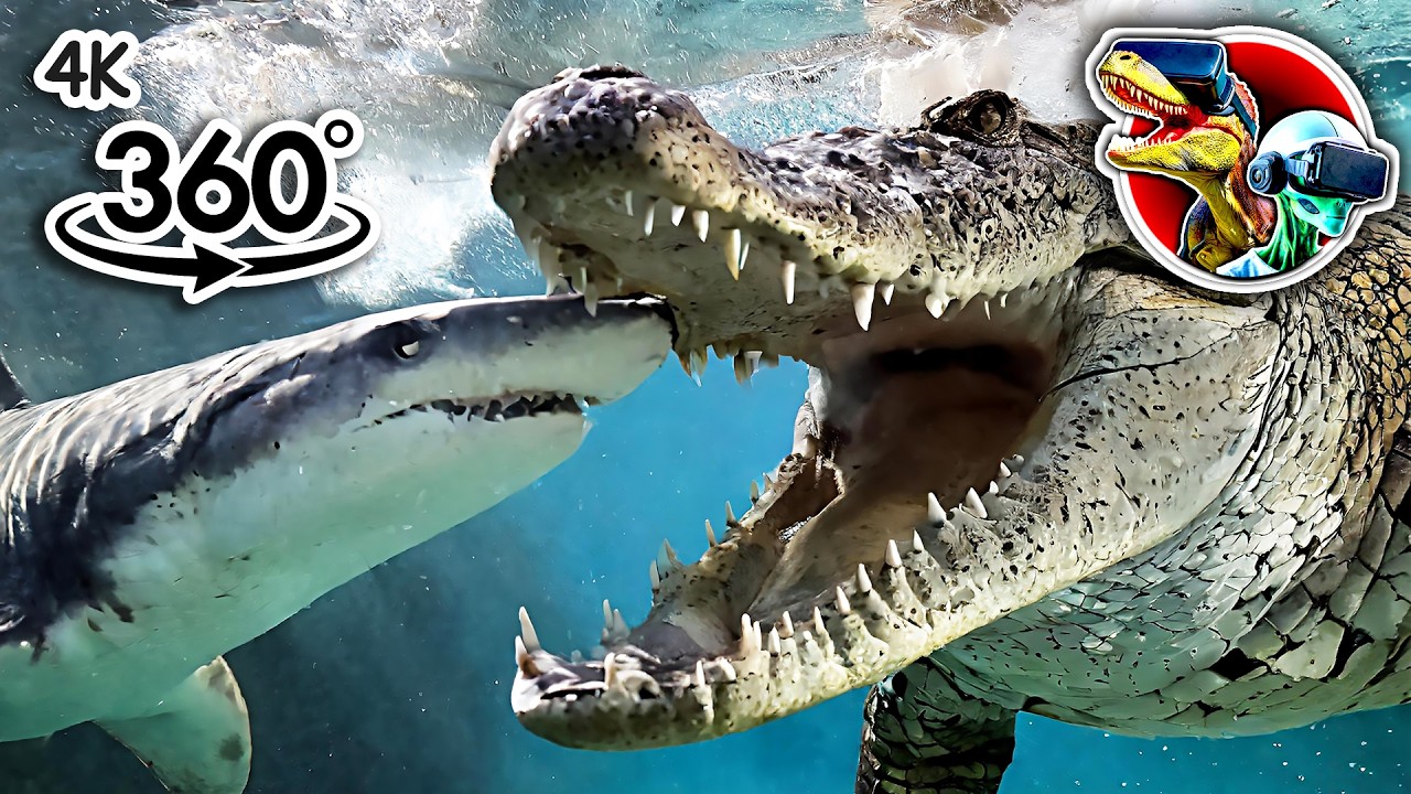 Scary 360° Crocodile Underwater Chasing | 360 video 4K - YouTube