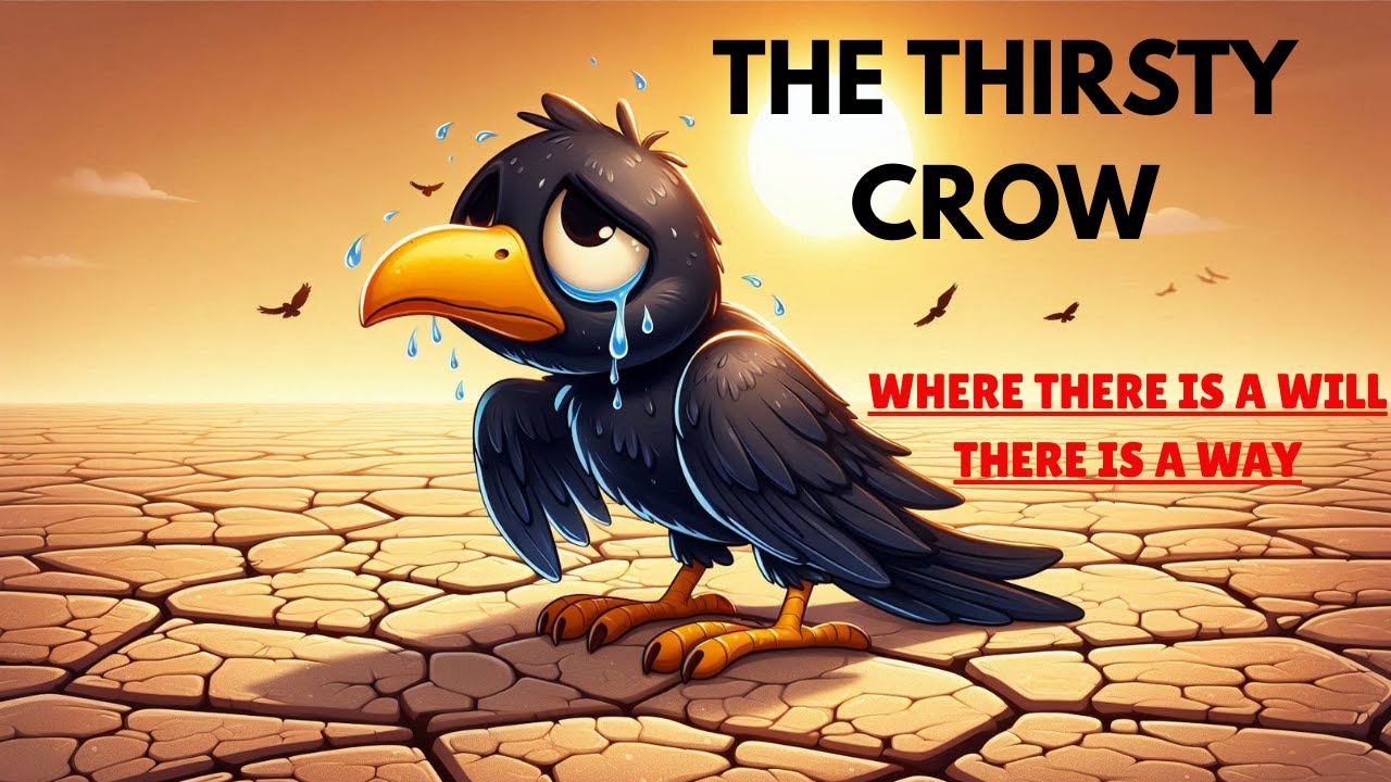 The Thirsty Crow | Moral Story for Kids | English learn with crow - YouTube