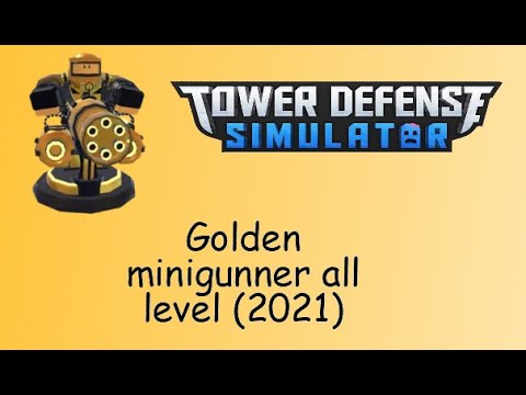 Tower Defense Simulator (TDS) golden minigunner 2021 showcase - YouTube