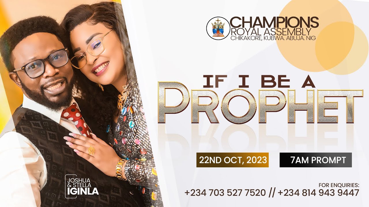 IF I BE A PROPHET LIVE SERVICE WITH JOSHUA IGINLA. - YouTube