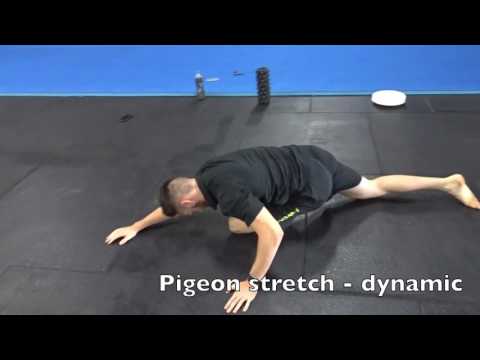 Pigeon stretch - dynamic - YouTube