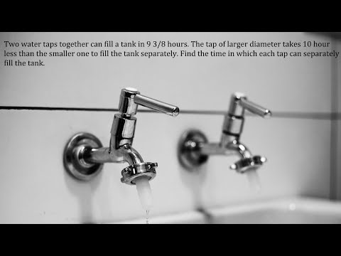 Two water taps together can fill a tank in 9 3/8 hours........CBSE ...