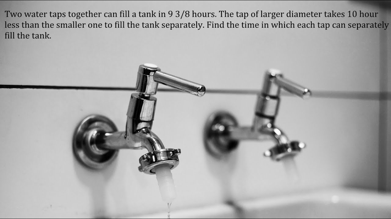 Two water taps together can fill a tank in 9 3/8 hours CBSE CLASS 10 ...
