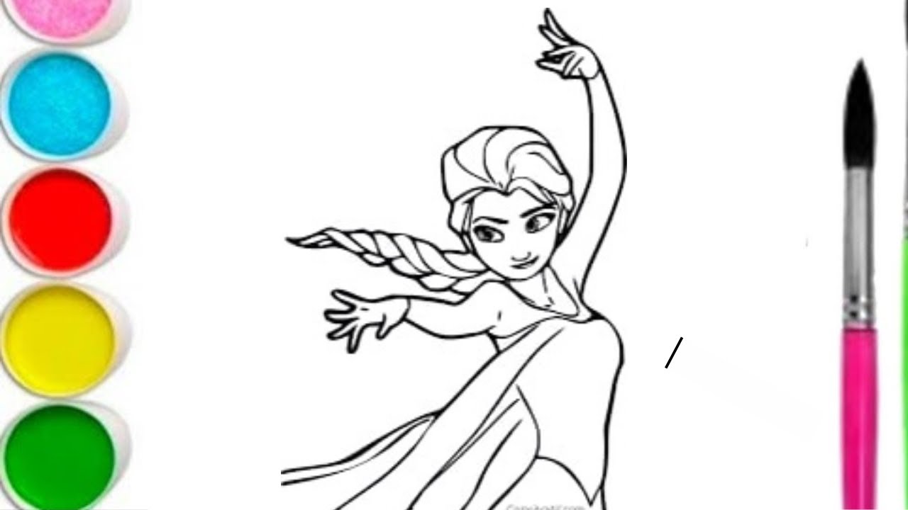 How to Draw Elsa Form Frozen ||Disney Princess Drawing ||Easy Drawing ...