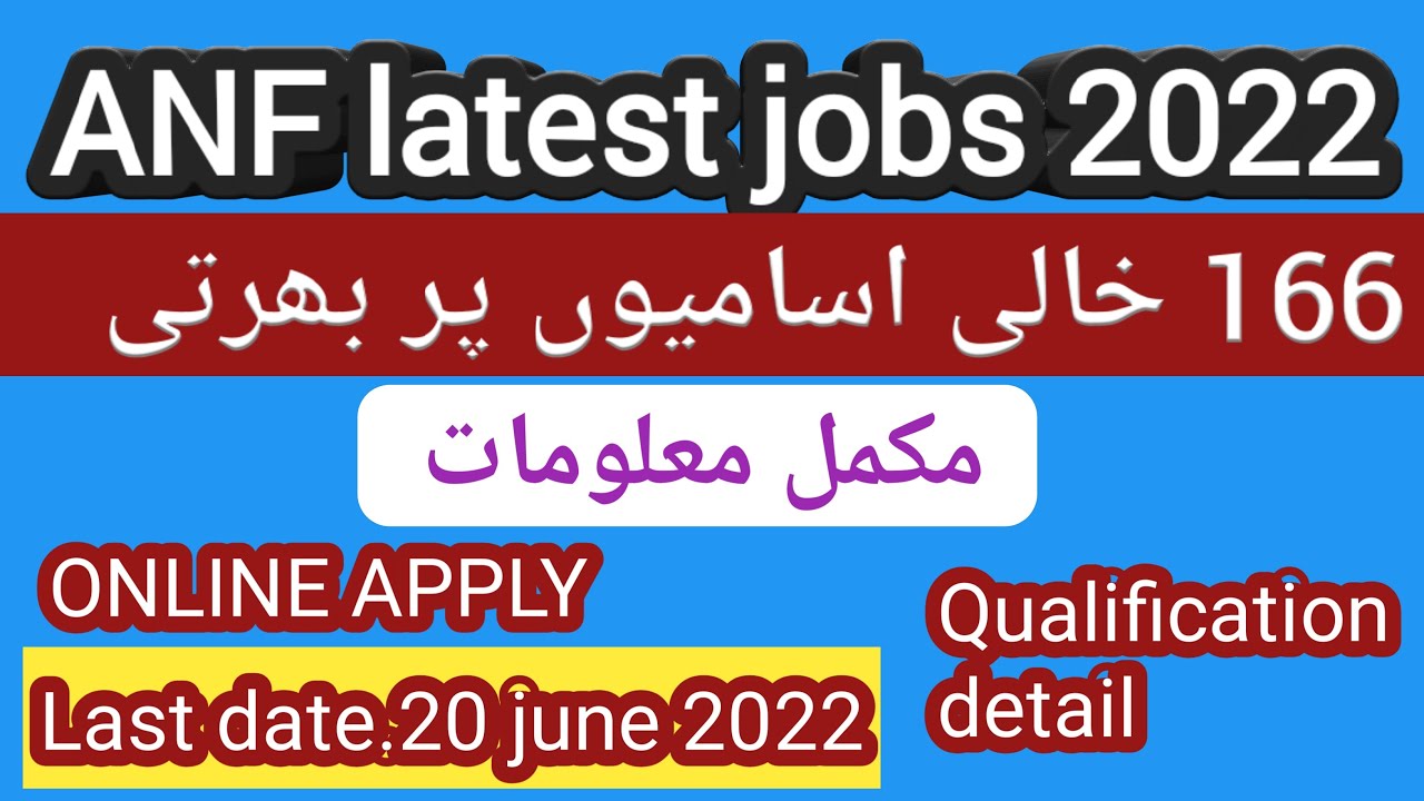 Anf latest jobs 2022 | ANF new jobs 2022 complete information | Test ...
