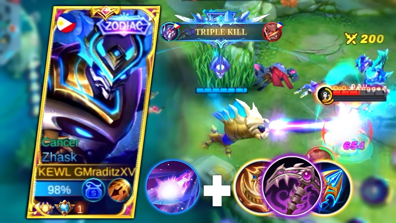 TRUE DAMAGE BUILD ON ZHASK (MOST TRY THIS BUILD)TOP GLOBAL ZHASK - YouTube