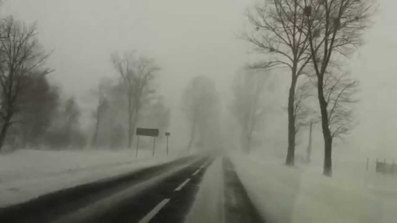 Snowstorm in Europe (Poland). Burza śnieżna na wschodzie Polski ...