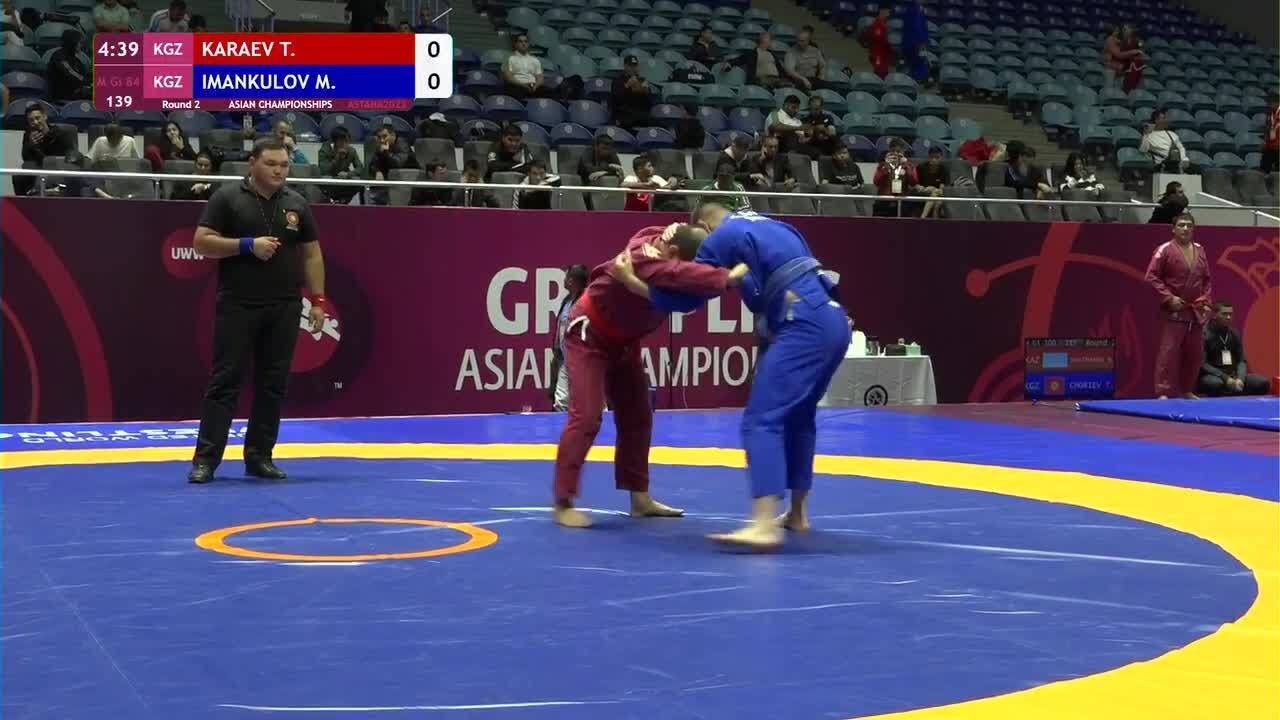 Round 2 • M Gi 84Kg • Talgatbek KARAEV (KGZ) vs. Marlis IMANKULOV (KGZ ...