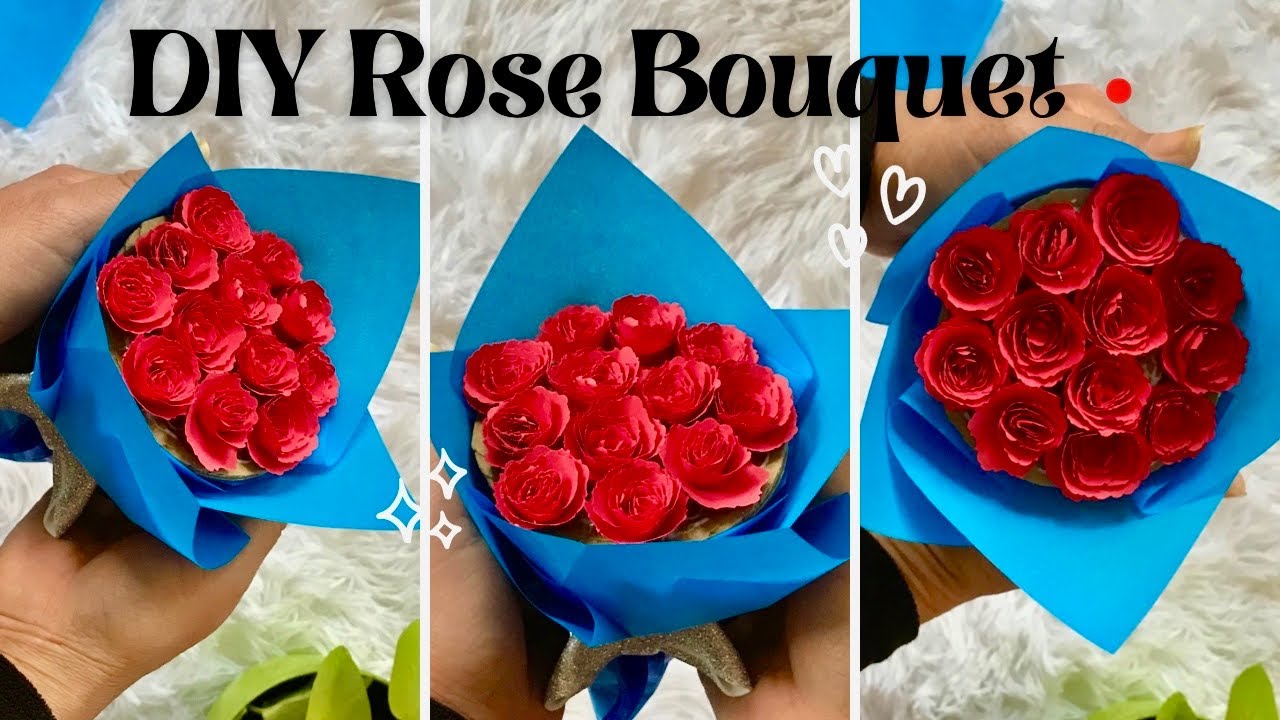 DIY Paper Rose Bouquet Idea 2025 || Handmade Rose Bouquet - YouTube