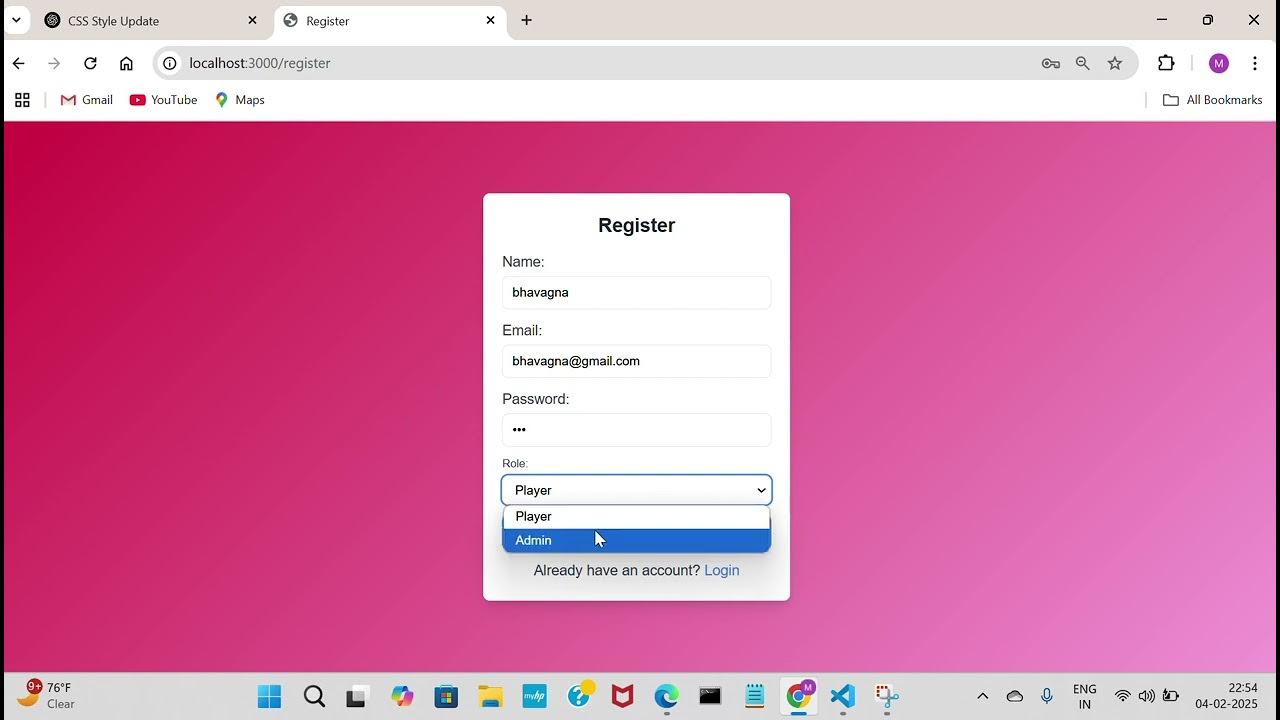sports scheduler using ejs and postgresql - YouTube