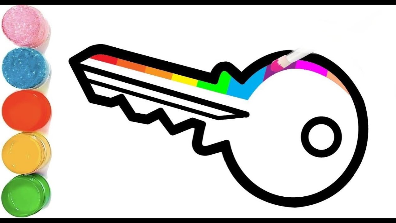 How To Draw a Lock Key Drawing | Key Drawing For Kids | Easy Key ...