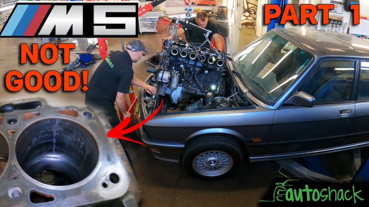 BMW e28 M5 ENGINE PROBLEMS! Big Strip down! - YouTube