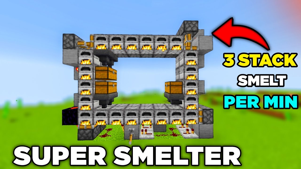 FASTEST Super Smelter For Minecraft 1.20 || AUTOMATIC Smelting System ...