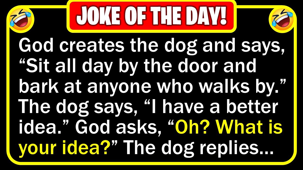 🤣 BEST JOKE OF THE DAY! - God created the dog and said, "Sit all day by ...