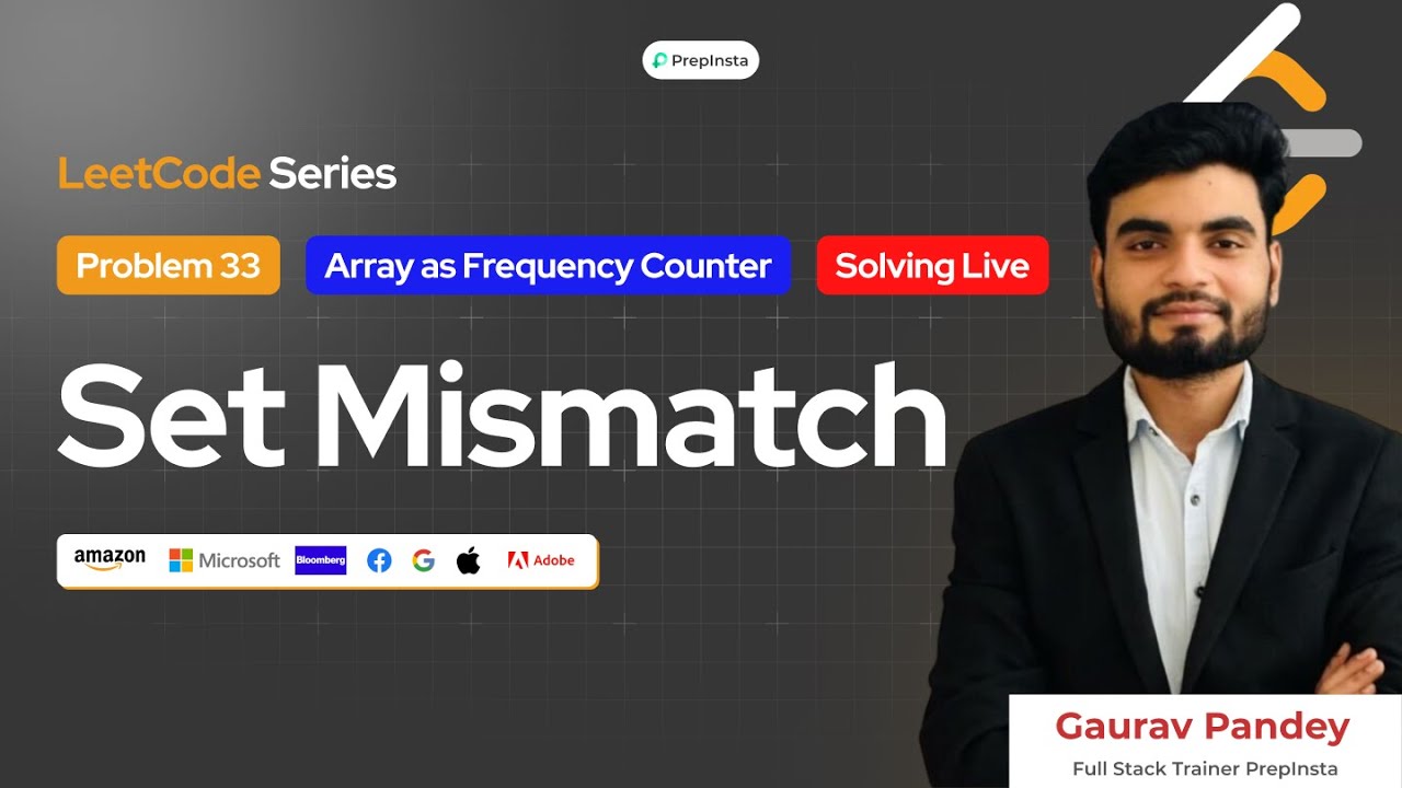 Day 33 Solving Leetcode Coding Problems Set Mismatch Problem 