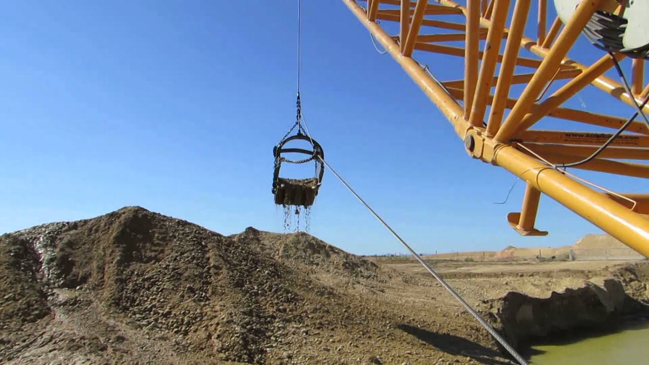 Liebherr HS885 dragline in cab - YouTube