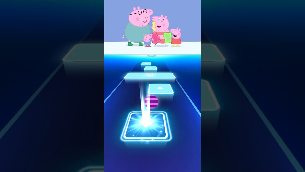 Peppa Pig and Family Play Tiles Hop🥰#TilesHop #PeppaPig #Peppa #Pig # ...