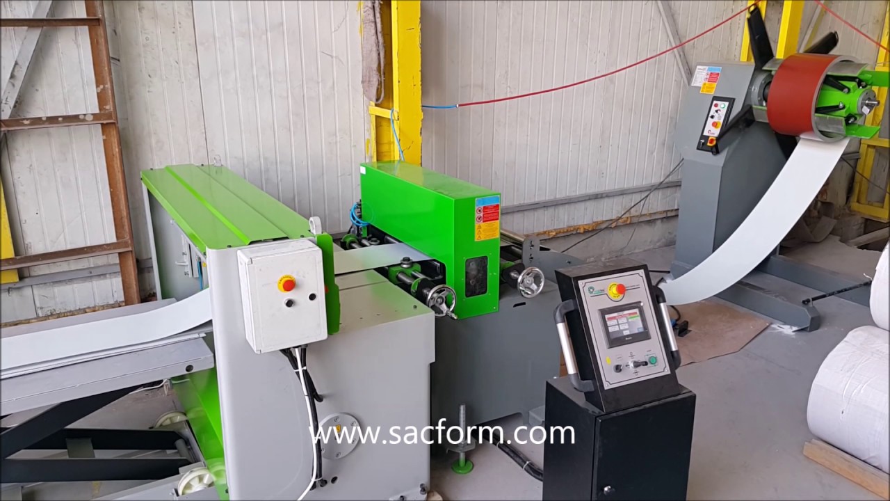 SACFORM Mini Cut to Length Line ( Painted Material ) - YouTube