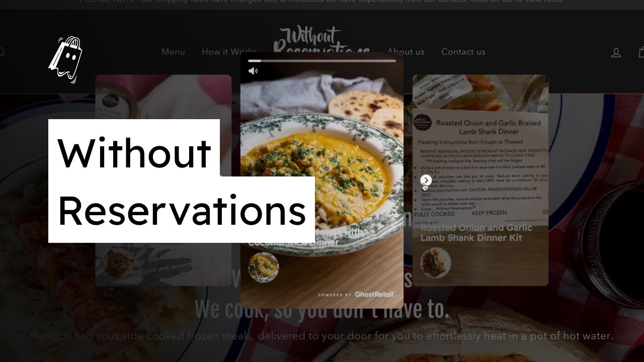 Without Reservations x Ghost Shoppable Video Example - YouTube