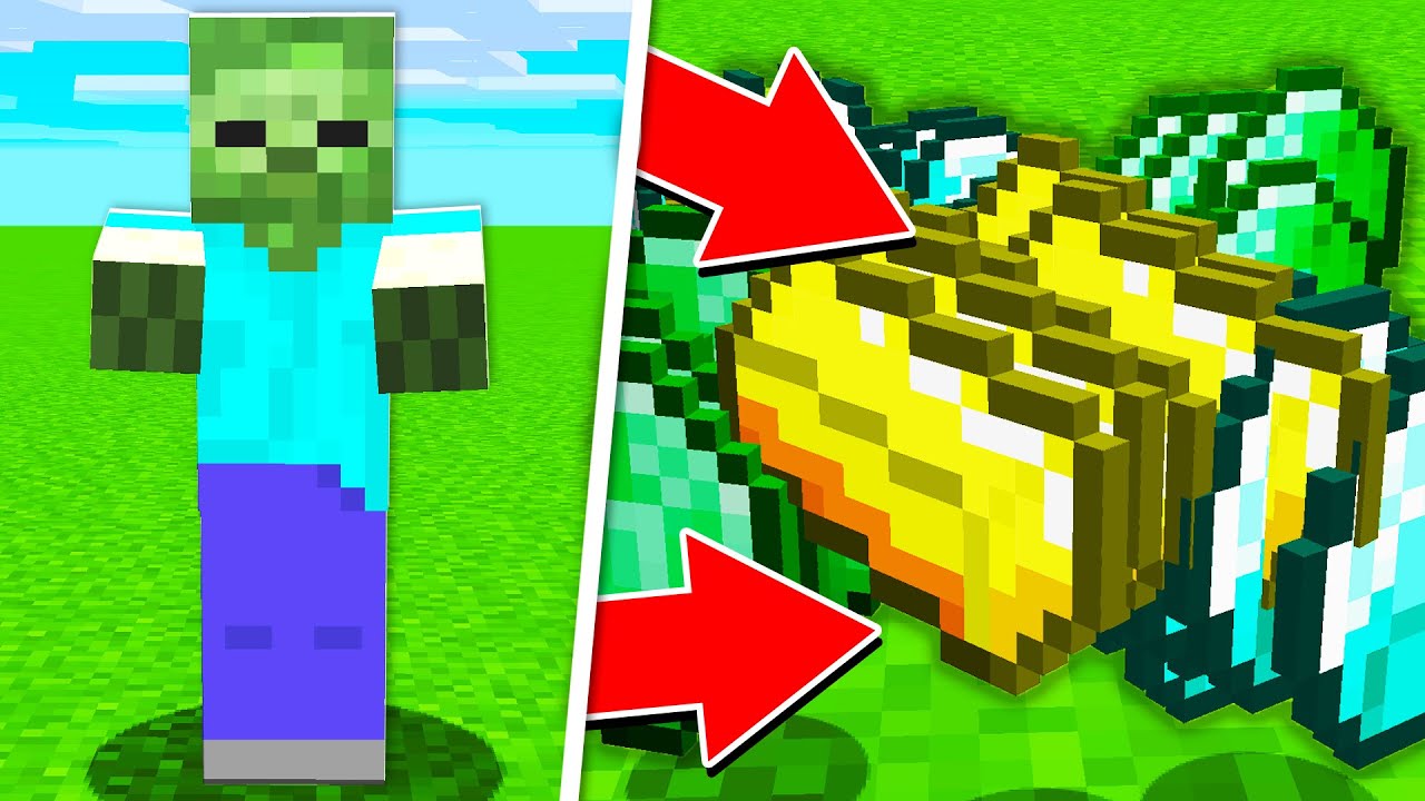 MINECRAFT BUT, MOBS DROP RARE ITEMS! - YouTube