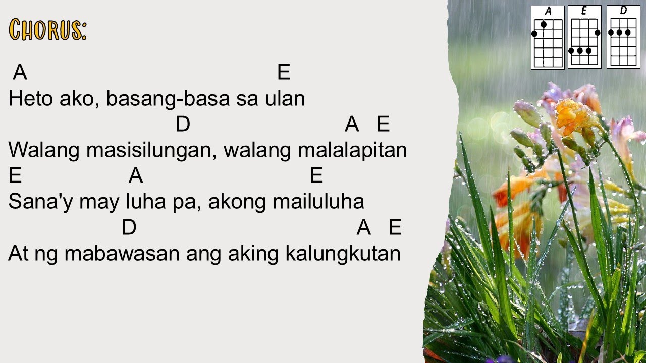 Basang Basa sa Ulan - Aegis (Ukulele Play Along) - YouTube