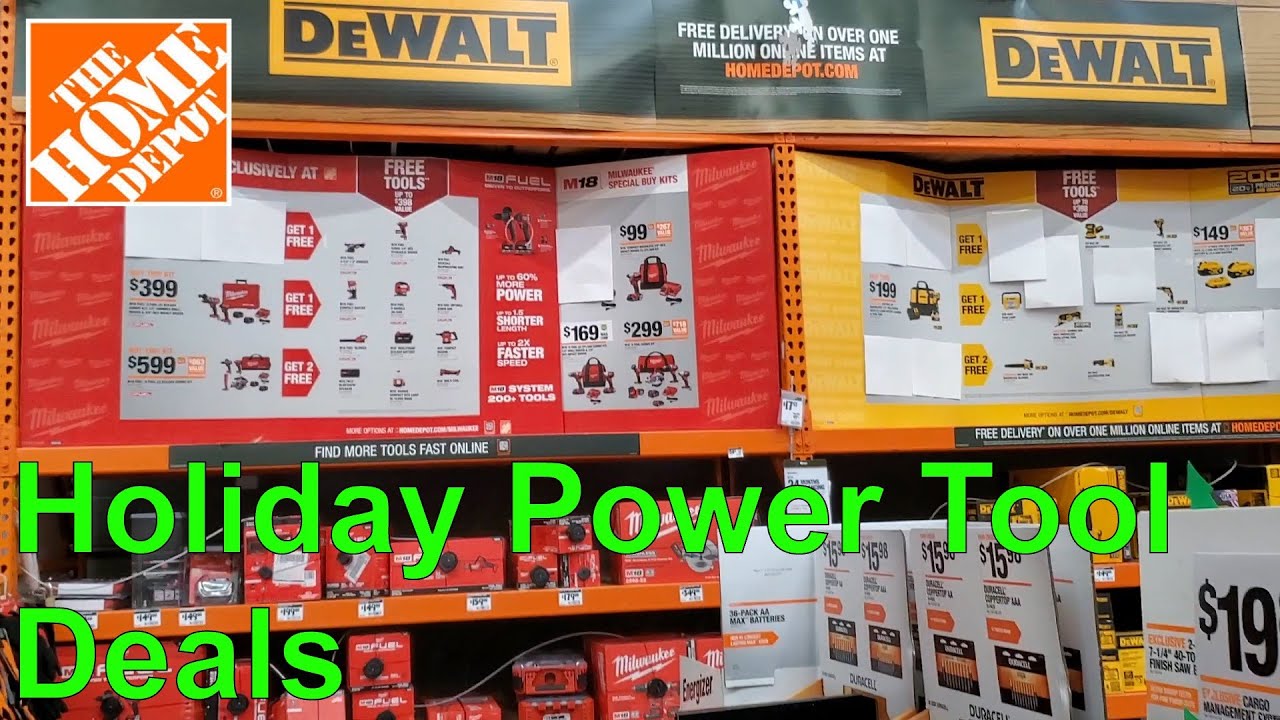 Last Minute Holiday Power Tool Deals buy 1 get 1 Free Home Depot - YouTube
