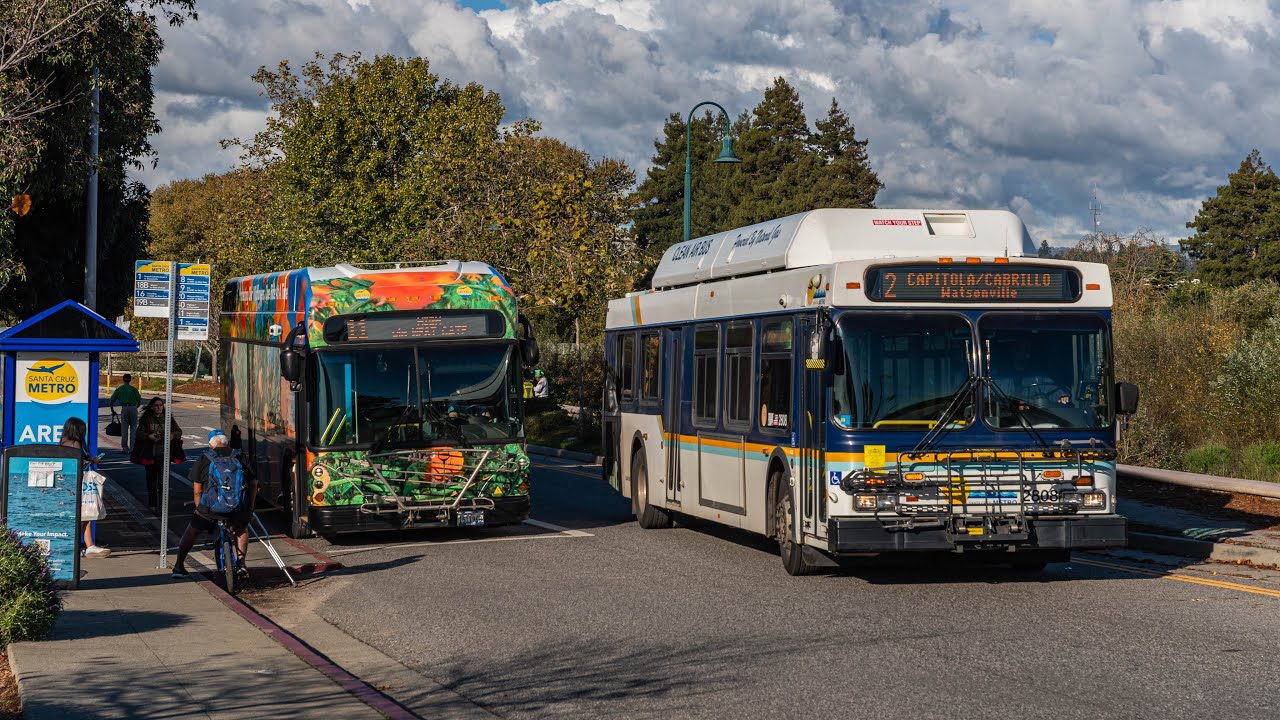 Santa Cruz Metro Buses @ Riverfront Transit Center - YouTube