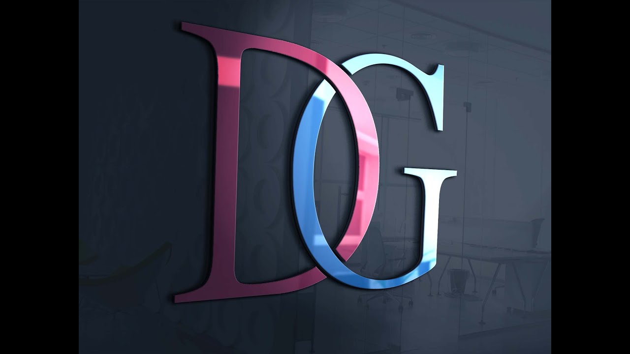 Photoshop Logo Design Tutorial How to make DG text logo in photoshop ...