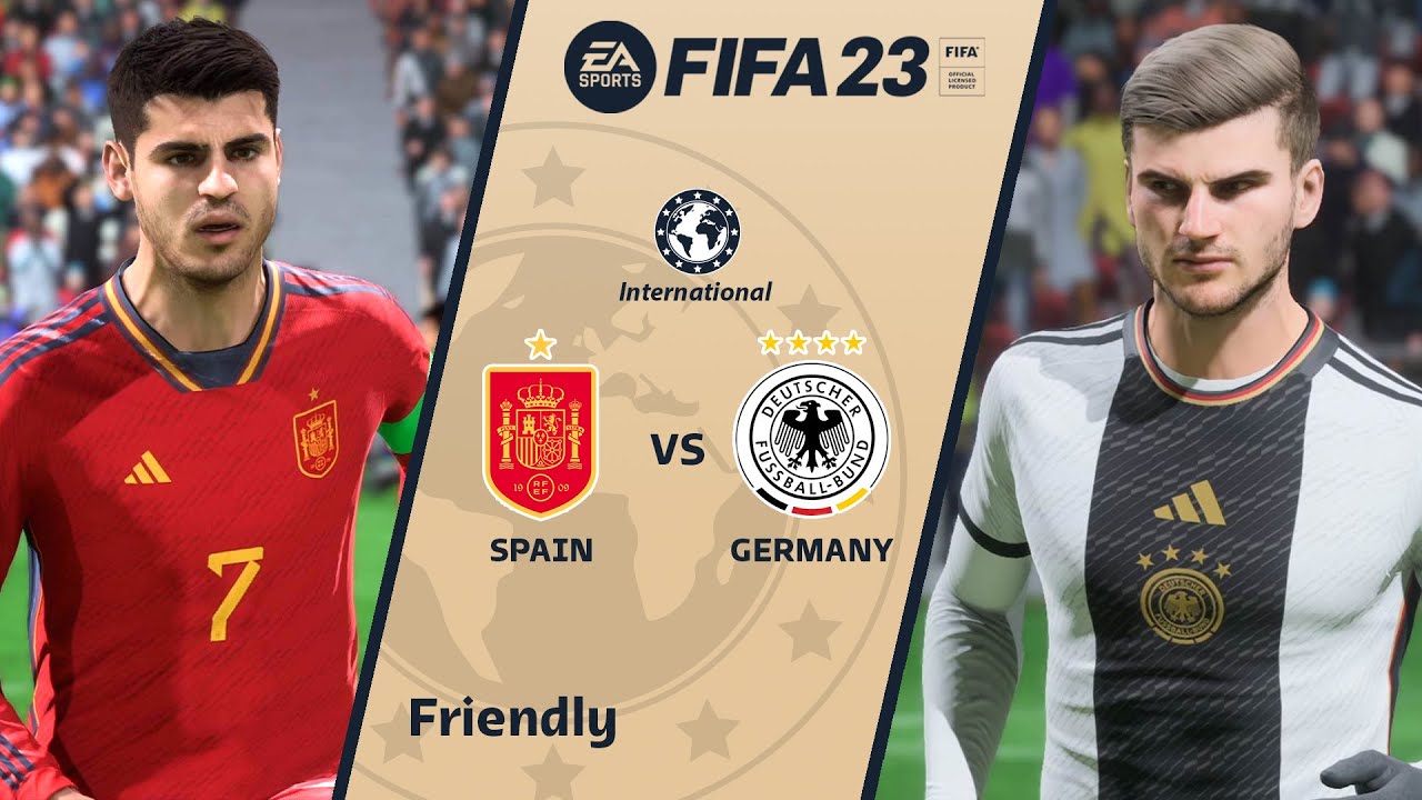 Spain VS Germany | INTERNATIONAL Friendly | FIFA 23 | Friendly | PC ...