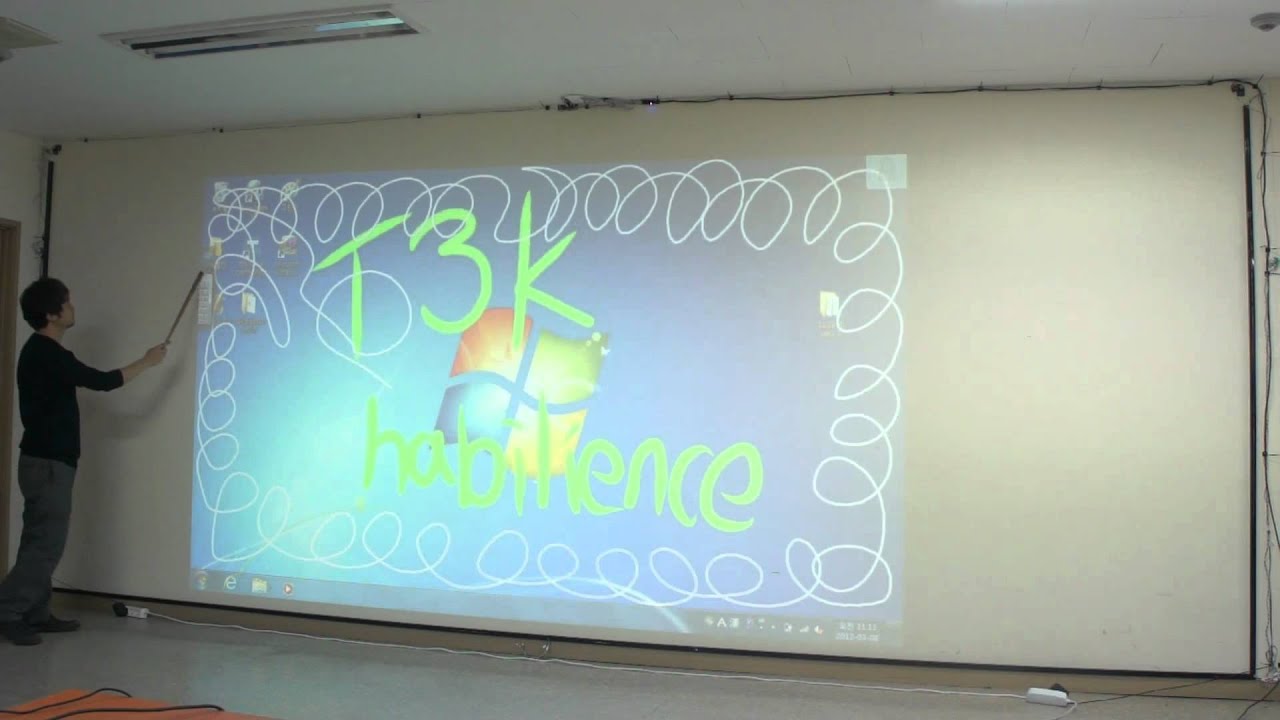 6 meter x 2.5 meter (256" inch) Touch Screen with T3K 2 Camera Solution ...