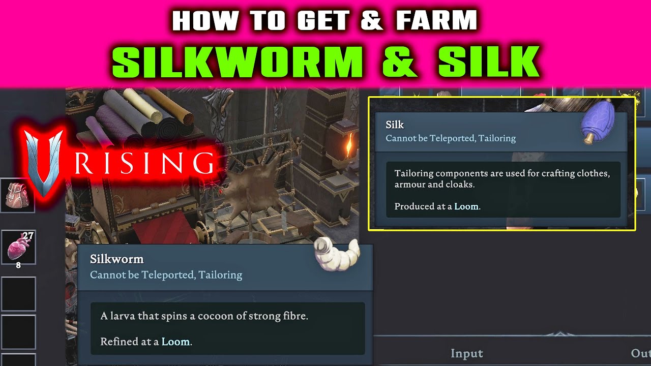 How to FIND & Farm SILKWORM in V Rising | How to Get SILK - YouTube