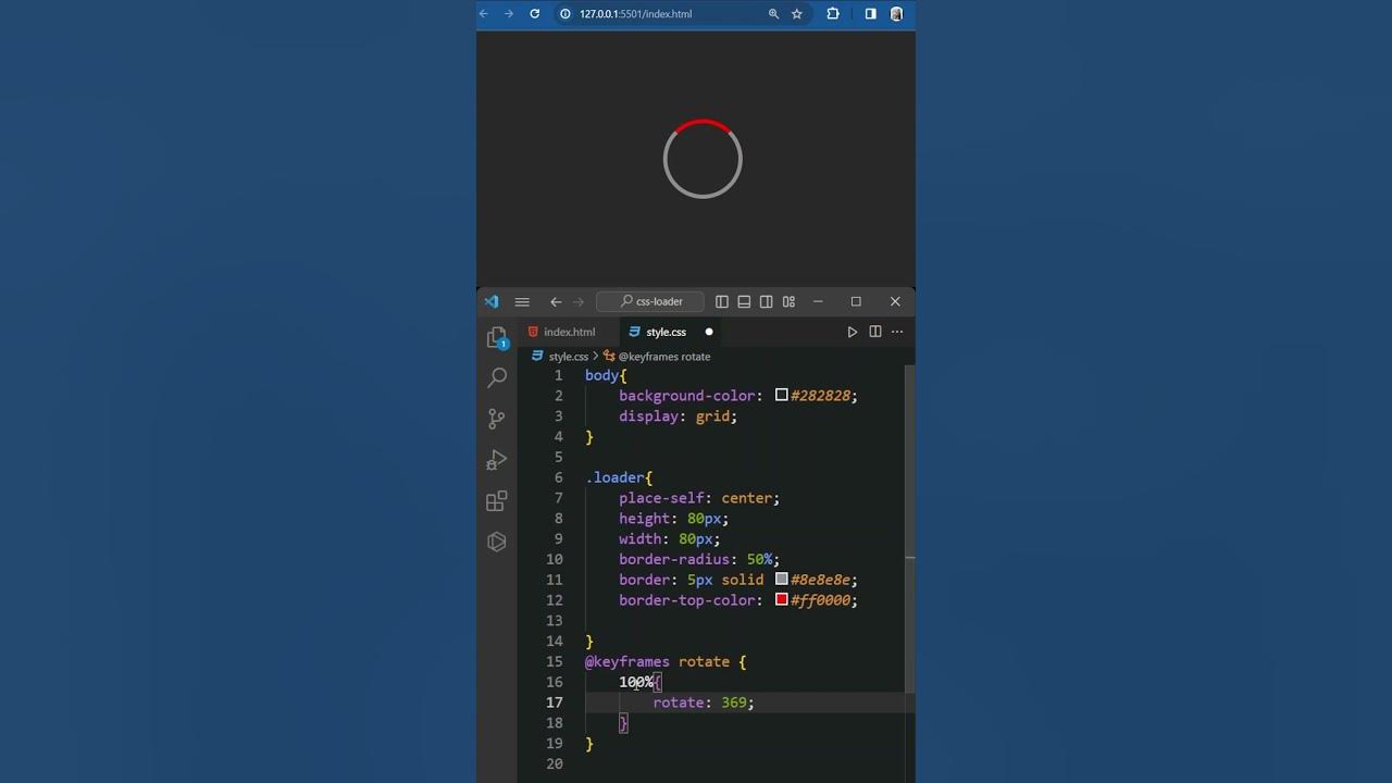 Spinner Loader Using Html And Css Coding Cssanimation Css Youtube