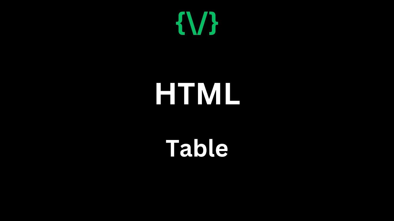 Mentality | HTML : Table - YouTube