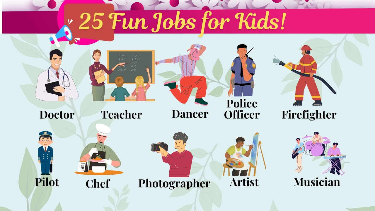 "25 Fun Jobs for Kids! | Learn About Different Professions" - YouTube