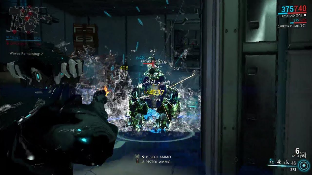 Warframe Sorties - L100 Corpus Interception - Solo - Hydroid. - YouTube