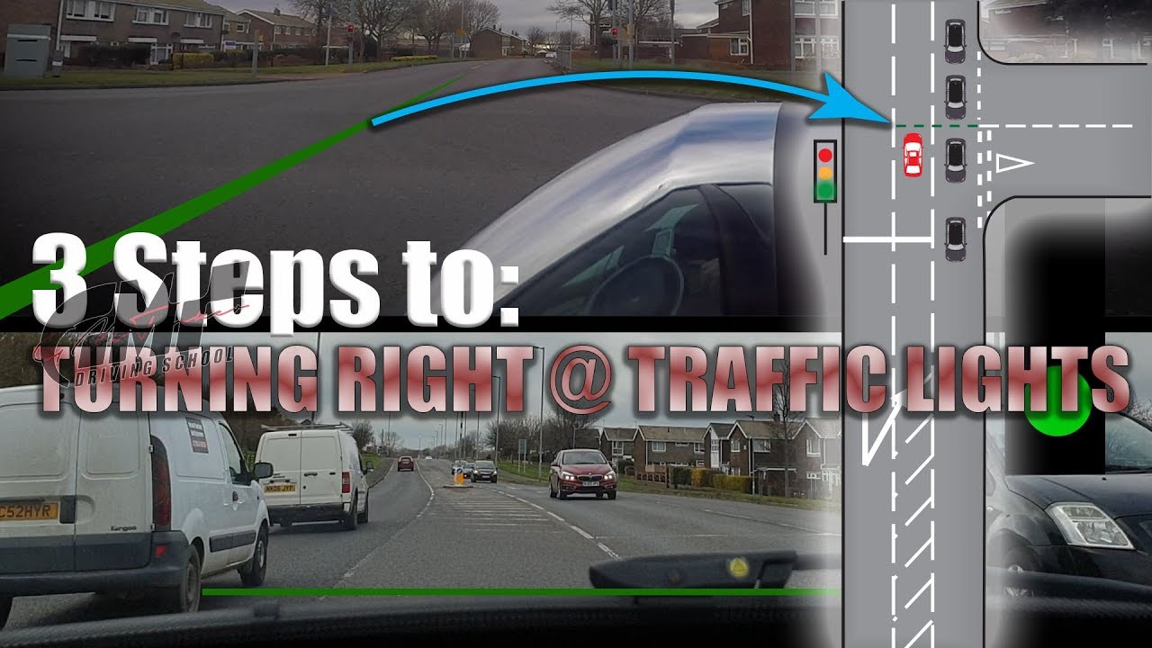 3 easy steps to successfully turning right at TRAFFIC LIGHTS. - YouTube