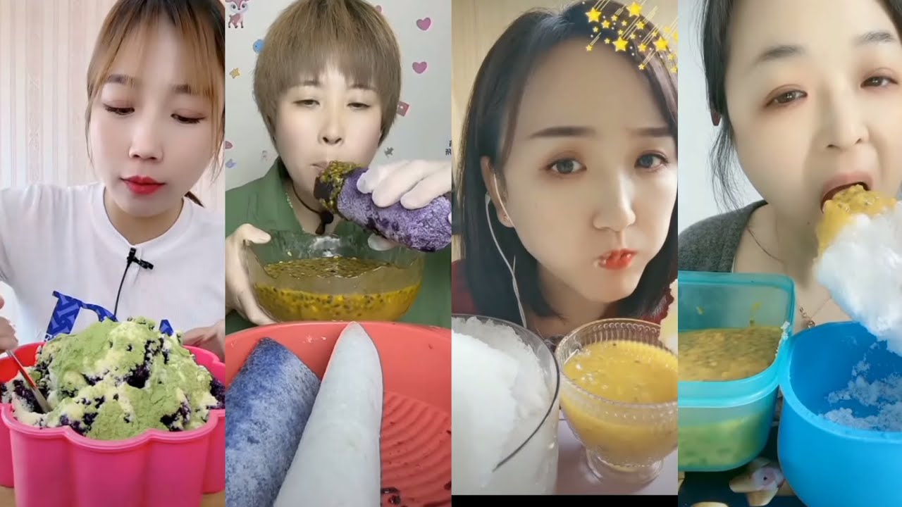 ASMR ICE EATING CRUNCHY WITH MATCHA WITH PASSION OR MARKISA - YouTube