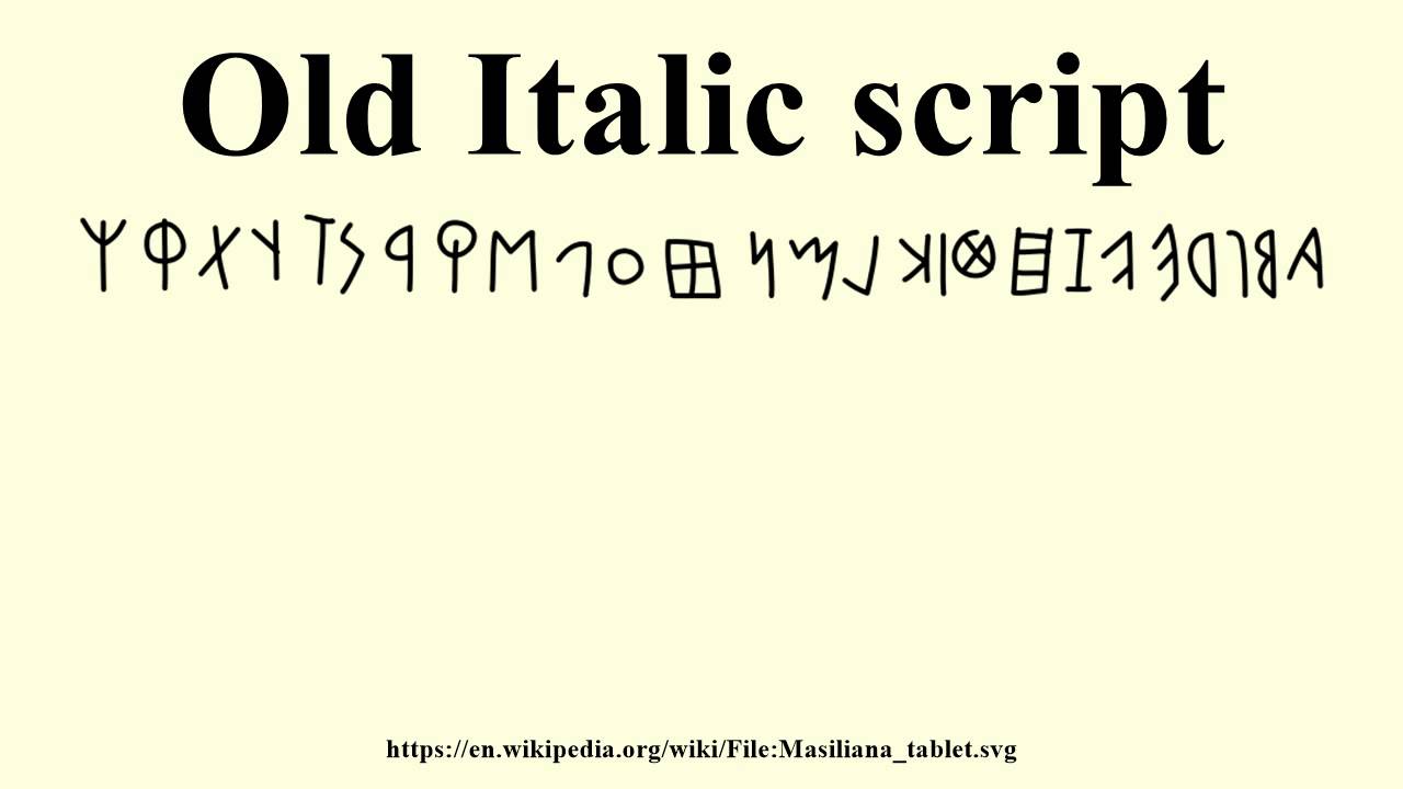 Old Italic script - YouTube
