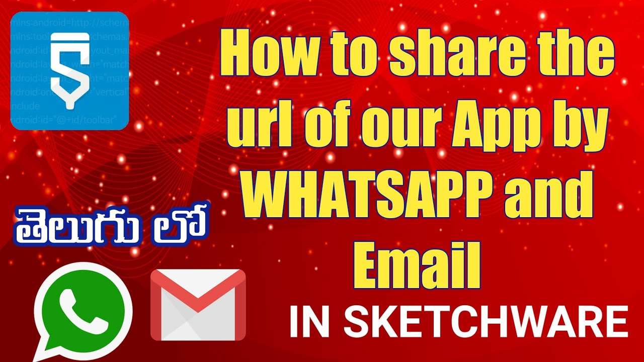 How to share the url of our App by WHATSAPP and Email - YouTube