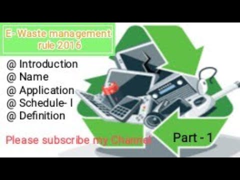e waste management and handling rules 2016 || e waste management rules ...