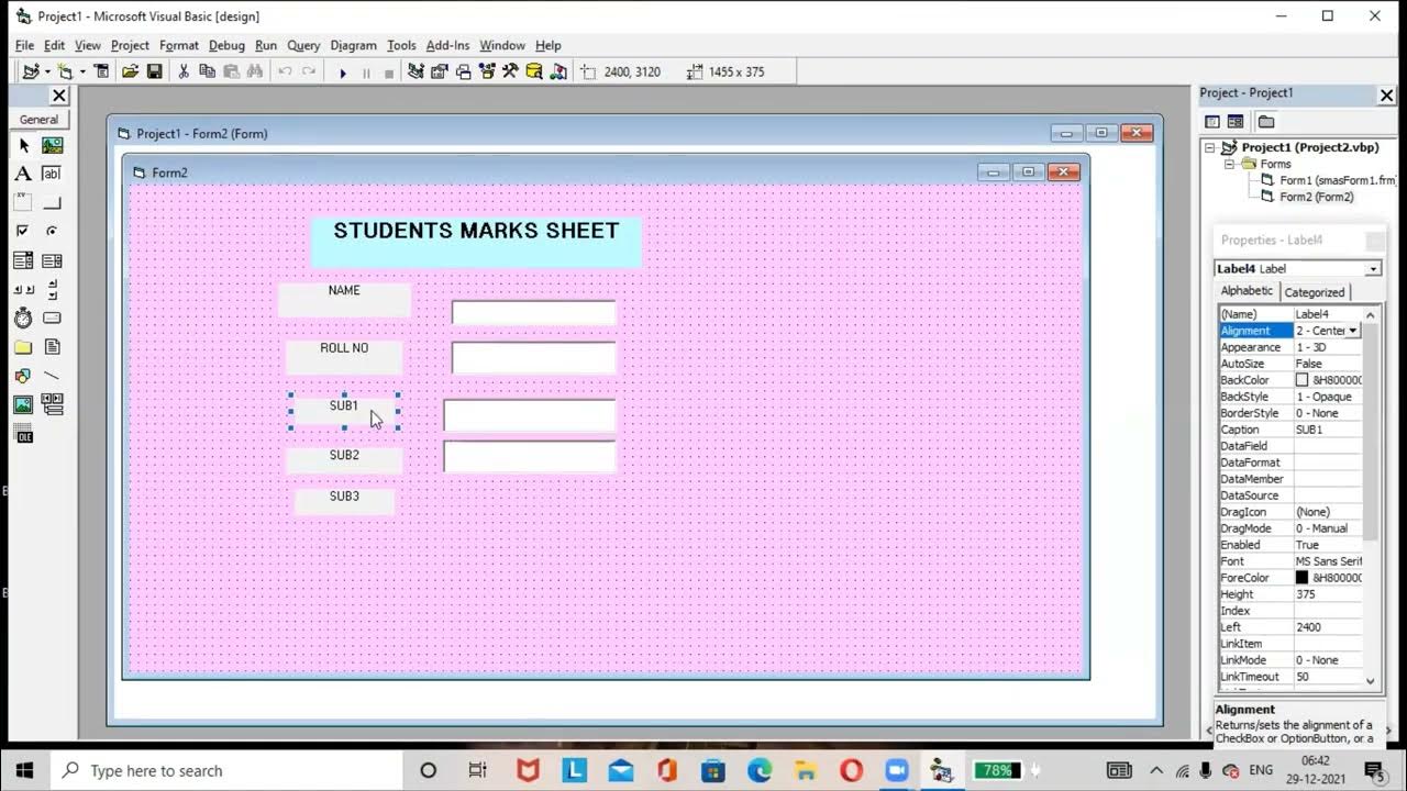 Microsoft Visual basics 6.0 Students Marks Analysing System in one ...